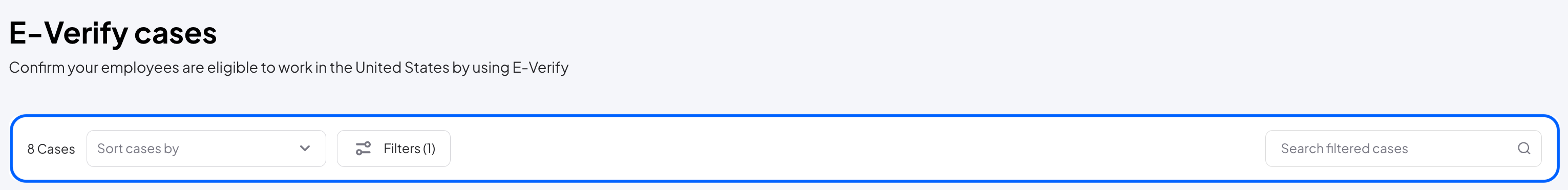 Manage E-Verify cases