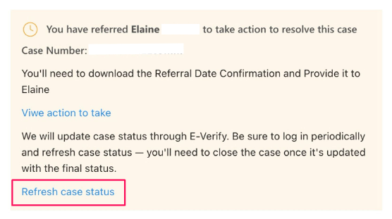 Manage E-Verify cases