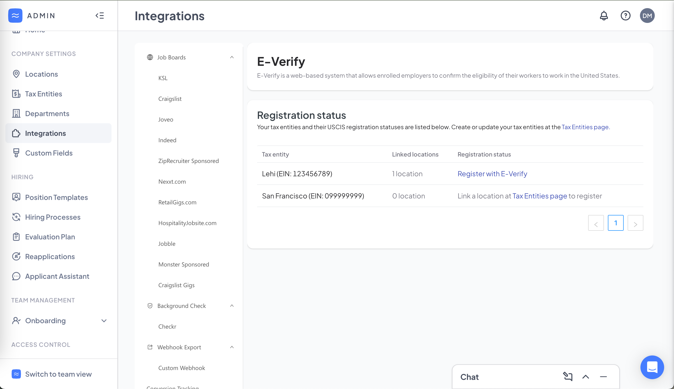 Manage E-Verify cases